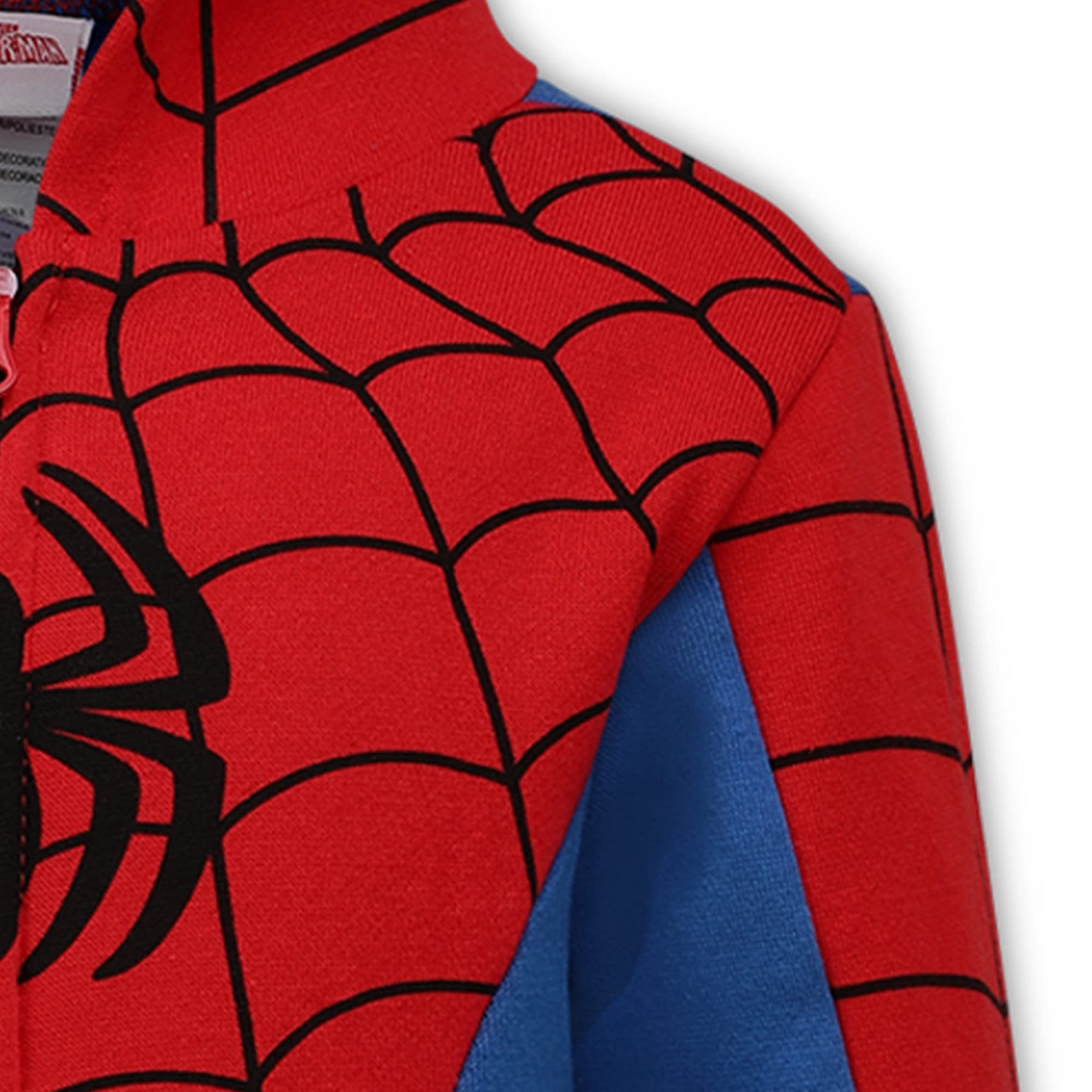 Marvel Avengers Captain America and Spider-Man Boys Zip-Up Hoodie for Toddlers and Big Kids Red