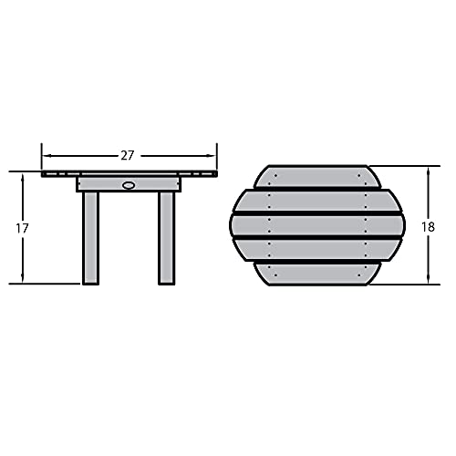 highwood Classic Westport Side Table, Black