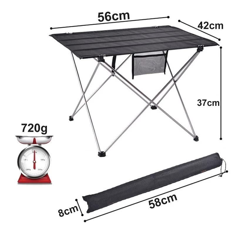 DOUBAO Foldable Outdoor Camping Table Portable Ultralight Aluminium Camping Fishing Picnic Folding Table