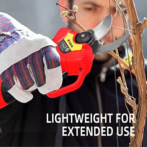 Cordless Pruning Shears, Electric Pruner with 2 Pack 21V Lithium Battery, SK5 Blades, 1.2 Inch Cutting Diameter (21V pruner)