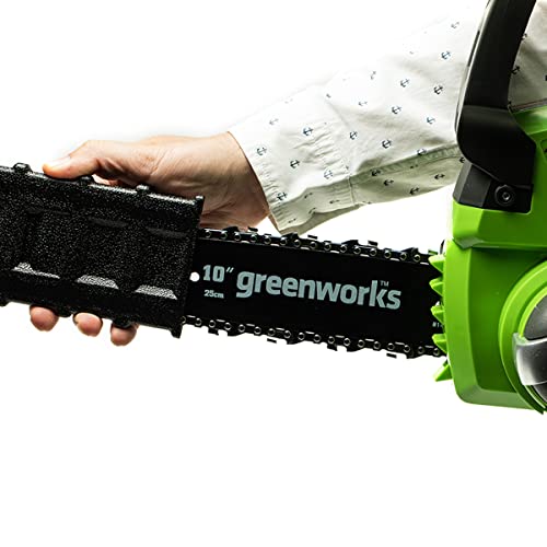 Greenworks 24V 10" Chainsaw, 2.0Ah USB Battery and Charger