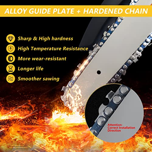 Pruning Tree Branches Handheld Battery Powered Electric Pruning Hand Saw, Can Replace Electric Pruning Shears to Trimming, Best Gift Yard Work Power Tool (One Battery&One Chain)