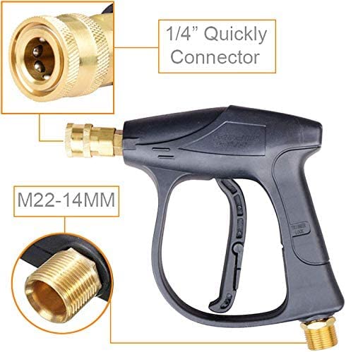 JWGJW JW-121 High Pressure Washer Gun 3000PSI Car Wash Water Gun M22-14mm metric thread
