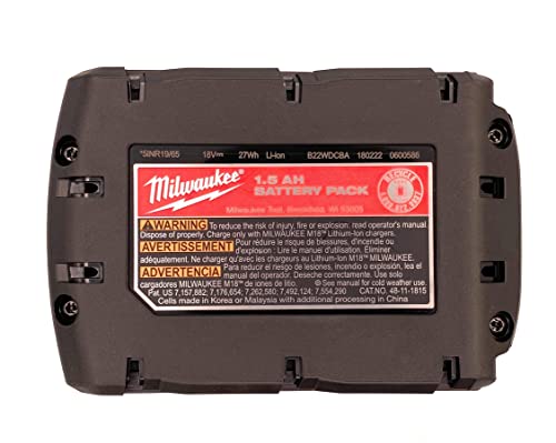 Milwaukee M18 1.5 Ah 18V Red Lithium Ion Battery 48.11.1815 for Impact Drill