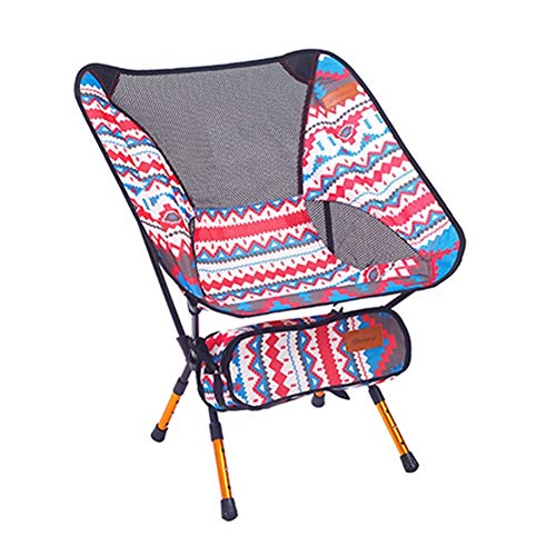 TRENTSNOOK Exquisite Camping Stool Light Moon Chair Portable Garden 7075 Chair Fishing Seat Camping Adjustable or Fixed Height Folding Furniture Armchair (Color : Light Gray)