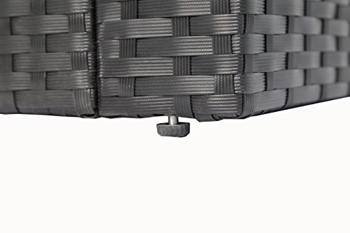 Baner Garden 4 Pieces Outdoor Furniture Complete Patio Cushion Wicker P.E Rattan Garden Set, Full, Black