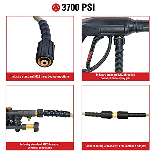 Simpson Cleaning 40226 Morflex Series 3700 PSI Pressure Washer Hose, Cold Water Use, 5/16 Inch Inner Diameter, 50 Feet, Natural