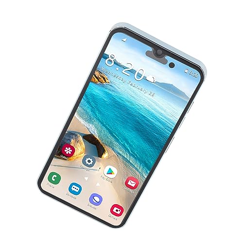 PUSOKEI Unlocked Smartphone, Cell Phone, 6.1in IPS Large Screen, 4GB RAM 64GB ROM, 11, 8MP+16MP Camera, 5G WiFi, 4G Network, Face Unlock, 4000mAh Battery (Blue)
