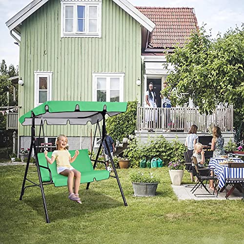 KFJZGZZ Replacement Cover Swing Ceiling Cloth Rain Cover Outdoor Awning Courtyard Patio Lawn & Garden Tree Swing for Adults Couch (0-Green, One Size)
