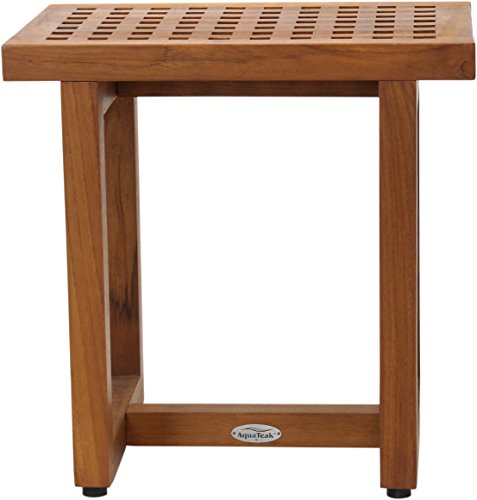 AquaTeak The Original 18" Grate Teak Shower Bench & AquaTeak Premium Teak Oil