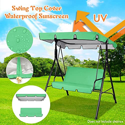 KFJZGZZ Replacement Cover Swing Ceiling Cloth Rain Cover Outdoor Awning Courtyard Patio Lawn & Garden Tree Swing for Adults Couch (0-Green, One Size)