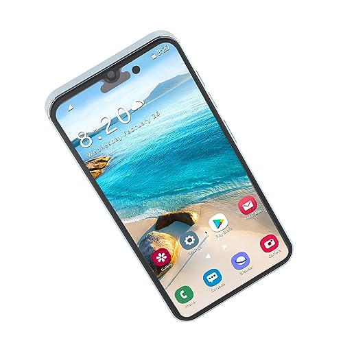 PUSOKEI Unlocked Smartphone, Cell Phone, 6.1in IPS Large Screen, 4GB RAM 64GB ROM, 11, 8MP+16MP Camera, 5G WiFi, 4G Network, Face Unlock, 4000mAh Battery (Blue)