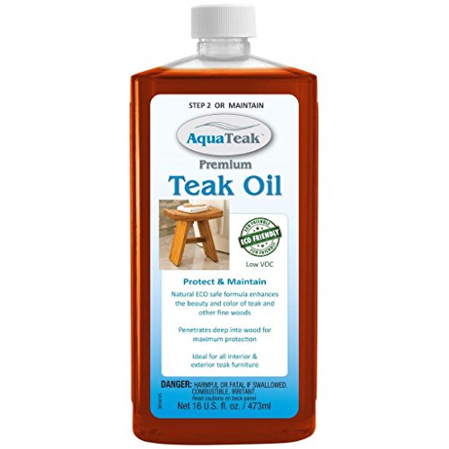 AquaTeak The Original 18" Grate Teak Shower Bench & AquaTeak Premium Teak Oil