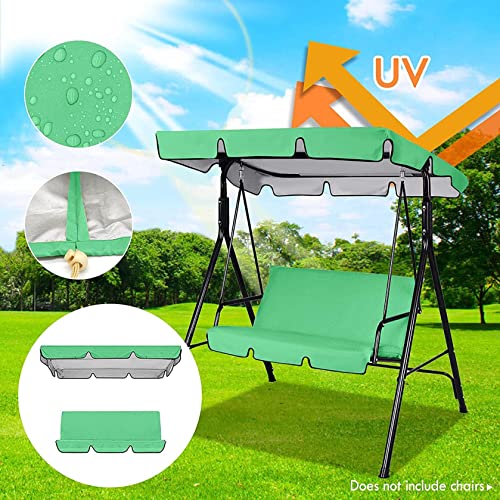 KFJZGZZ Replacement Cover Swing Ceiling Cloth Rain Cover Outdoor Awning Courtyard Patio Lawn & Garden Tree Swing for Adults Couch (0-Green, One Size)