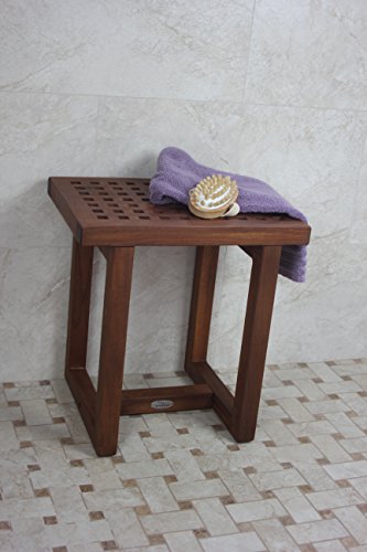 AquaTeak The Original 18" Grate Teak Shower Bench & AquaTeak Premium Teak Oil