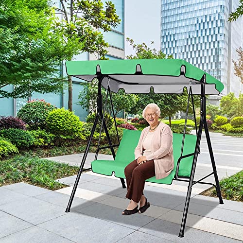 KFJZGZZ Replacement Cover Swing Ceiling Cloth Rain Cover Outdoor Awning Courtyard Patio Lawn & Garden Tree Swing for Adults Couch (0-Green, One Size)