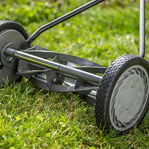 American Lawn Mower Company 1415-16 16-Inch 5-Blade Push Reel Lawn Mower, Gray