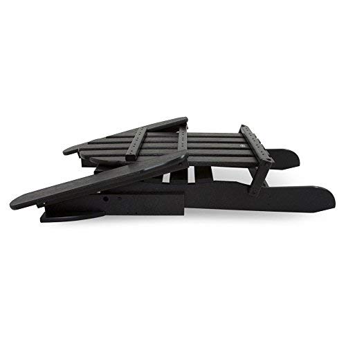 POLYWOOD AD5030BL Classic Folding Adirondack, Black