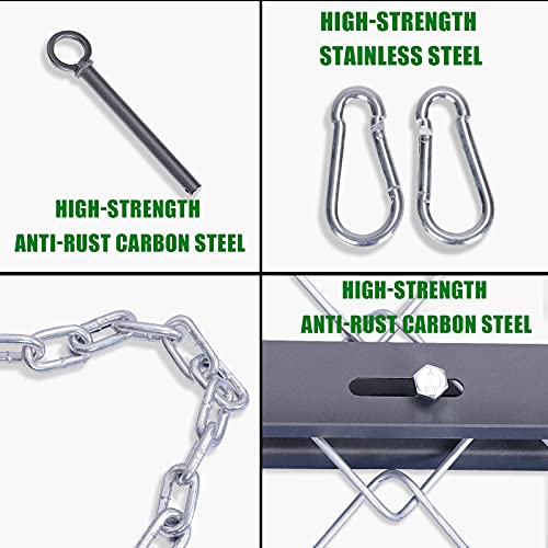 Kareturn Drag Harrow 4' x 5' ATV Yard Chain Harrow UTV Drag Grader Tractor Attachments Field Drag Mat Tractor Rake for Gravel Driveway, Farm, Garden, Field