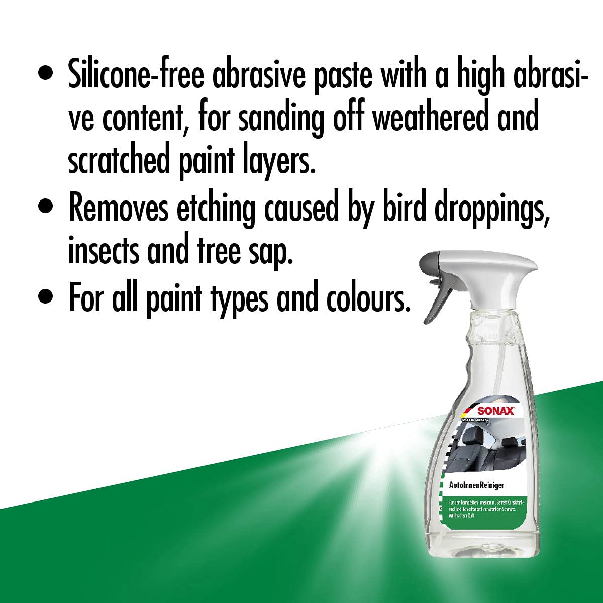 SONAX INTERIOR CLEANER (500 ml) - Gently removes stubborn dirt. With a fresh fragrance. | Item-No. 03212000-544