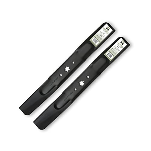 Terre Products, 2 Pack, High Lift Lawn Mower Blades, 42 Inch Deck, Compatible with Cub Cadet RZT, XT1, XT2, 942-04308, 942-04312, Troy Bilt 742-04308, 742-04312, Craftsman LT1000, LT2000, LT3000