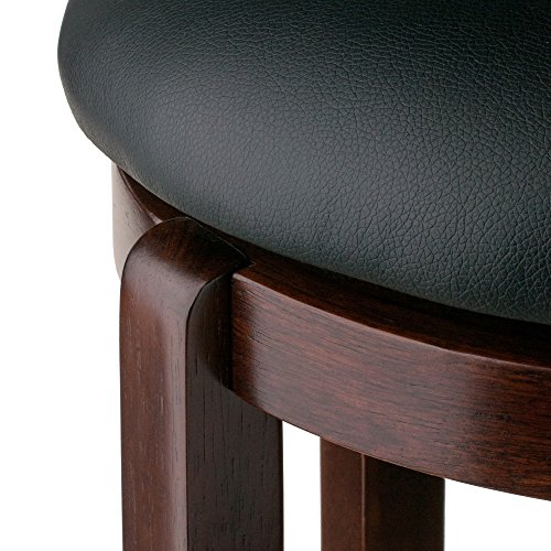 Winsome Walcott Swivel Bar Stool, 30", Walnut