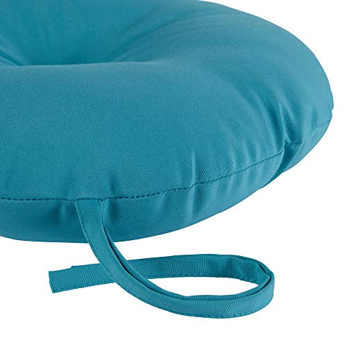 Greendale Home Fashions Outdoor 18-inch Round Bistro Seat Cushion, 2 Count (Pack of 1), Arctic