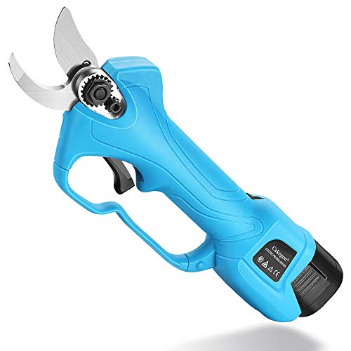 Electric Pruning Shears, 1 Inch Cordless Pruner, 25mm Power Pruner, 2 x 2Ah Lithium Batteries, Battery-Powered Pruning Shears for Tree Branch, 6-8 Working Hours