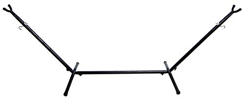 BalanceFrom Double Hammock with Space Saving Steel Stand and Portable Carrying Case, 450-Pound Capacity, 2-People, Black