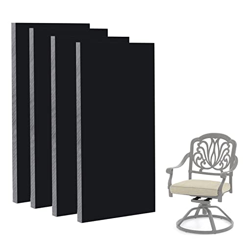 Tiga Patio Rocker Chair Spring Plate Replacement, Universal Fiberglass Spring Plates for Outdoor Swivel Rocker Patio Chair - 5 x 2.5 Inches - Pack of 4