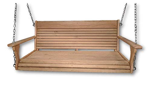 Wood Tree Swings-Cypress Porch Swing/Wood Porch Swing/USA Made/Wooden Swing