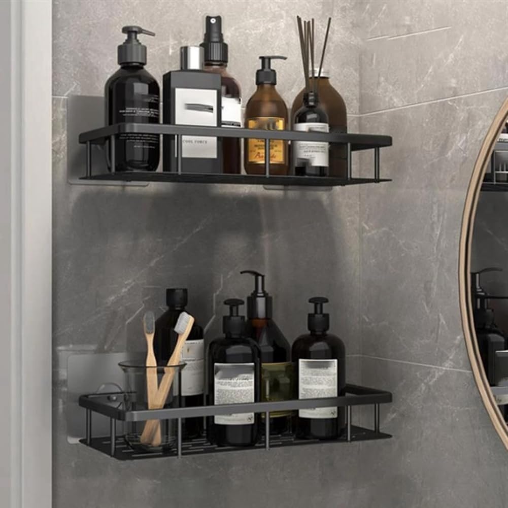 Smala 1Pcs No-Drill Wall Mount Corner Shelf Holder Toilet Makeup Organizer for Shampoo