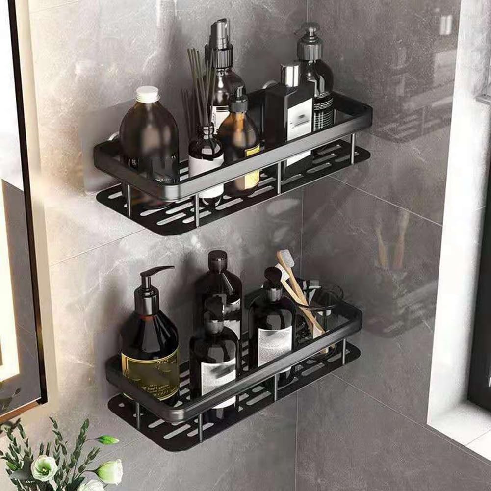 Smala 1Pcs No-Drill Wall Mount Corner Shelf Holder Toilet Makeup Organizer for Shampoo