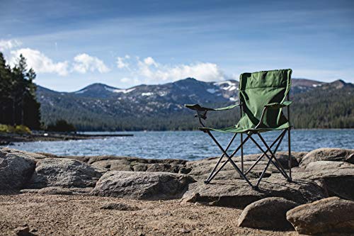 PTZ Camp Chair - Picnic Chair - Beach Chair with Carrying Bag, (Khaki Green)
