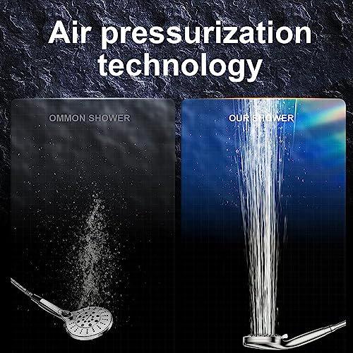 High Pressure Shower Head with Handheld - Filtered Shower Head with Pause and Jet ๐๐ Modes, Removable Powerful Pressure Hand Held Showerhead with Extra Long Hose and Detachable Filter