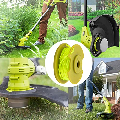 BOOTOP PIN ACFHRL2 Bladed Trimmer Head with AC80RL3 Replacement Spool, AC14HCA Spool Cap Compatible with Ryobi 18V 24V 40V String Trimmer Weed Eater Parts (23 Pack)