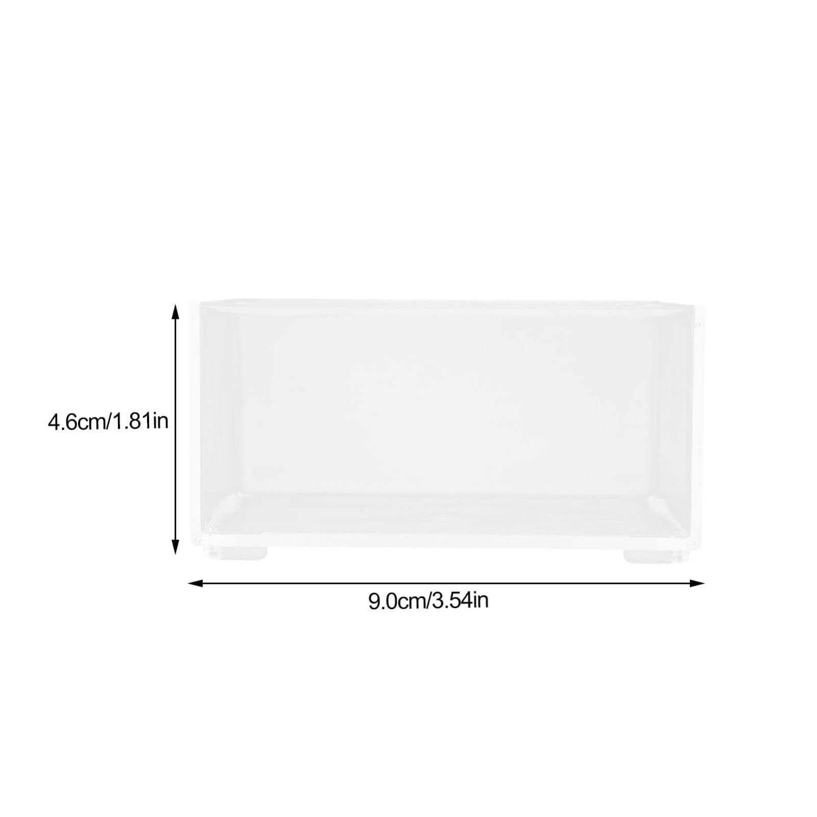 HEMOTON Tea Bag Bin Storage Organizer for Kitchen Tea Bag Organizer Desktop Acrylic Box Storage Transparent Coffee Bag Holder Sundries Box Sugar Packet Holder for Countertops Pantries, S
