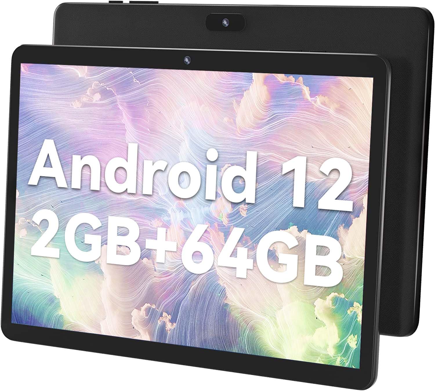 SGIN 10 Inch Tablets Tab Android 12 Tablet, 2GB RAM 64GB ROM, 5000mAh, 1280 * 800 Pixels Display, WiFi only, Dual Camera, Android Tablet for Kids, Google GMS Certified, Tablet PC