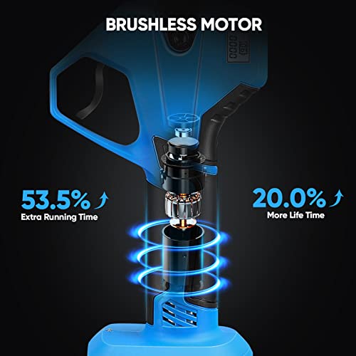 40mm Electric Pruning Shears, Seesii Cordless Tree Pruner Heavy Duty w/ 2.0Ah Rechargeable Battery & Replacement Blade,Power Display,6-8 Working Hours,Power Pruner for Branch Flowering Brushes