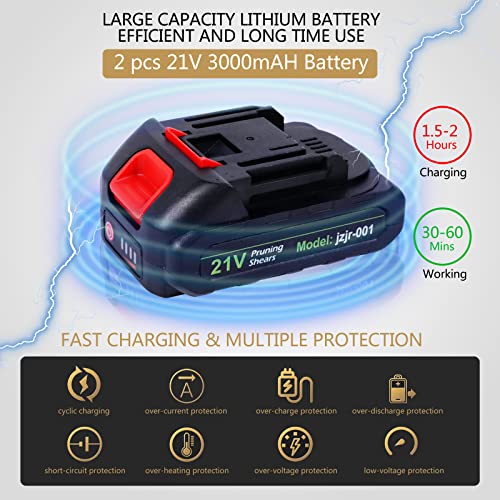 CITELER Mini Chainsaw, 6 Inch Mini Chainsaw Cordless with Safety Lock, 21V Rechargeable Power Chain Saws with 2 Batteries, One-Hand Handheld Small Electric Chainsaw for Fast Branch Wood Cutting