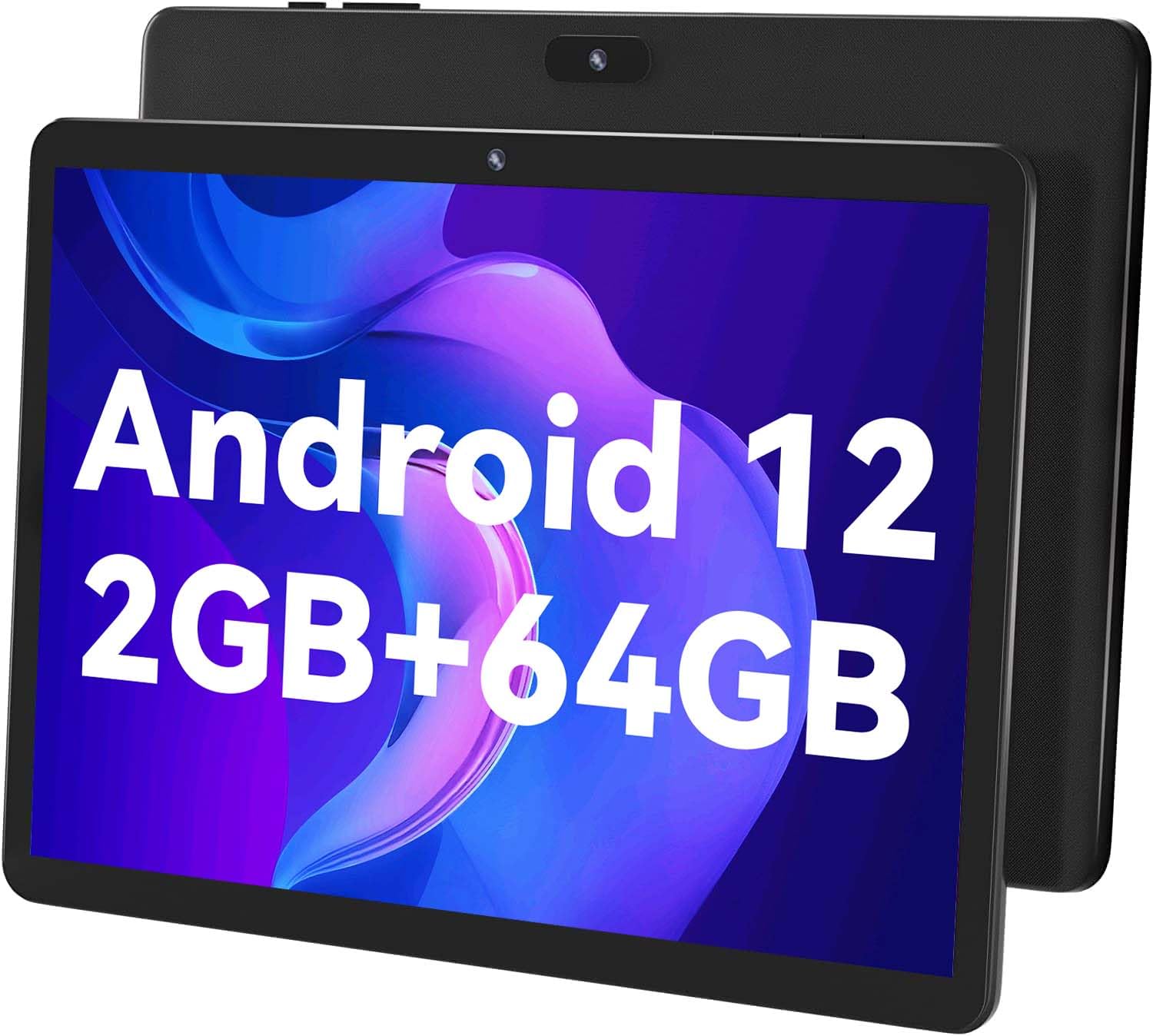 SGIN Android Tablets, 2GB RAM 64GB ROM, 10 Inch Tablet Quad-Core Processor, 5000mah Battery, WiFi, 7MP Camera, IPS HD Touch Screen, Black