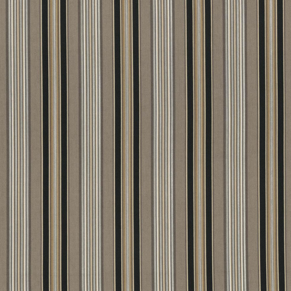 Pillow Perfect Outdoor/Indoor Getaway Stripe Onyx Oversized Lumbar Pillows, 24.5" x 16.5", Black, 2 Count