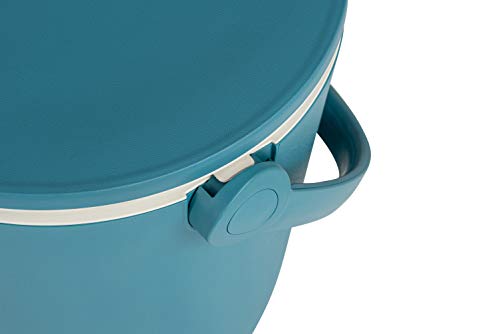 Keter Go Bar 4.2 Gallon Beer and Wine Cooler with Handle and Pop Up Outdoor Table - Perfect for Your Patio, Picnic, and Beach Accessories, Teal
