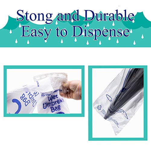 100 Pack Wet Umbrella Bags Fits Most Stands Plastic Replacement Bag Refills