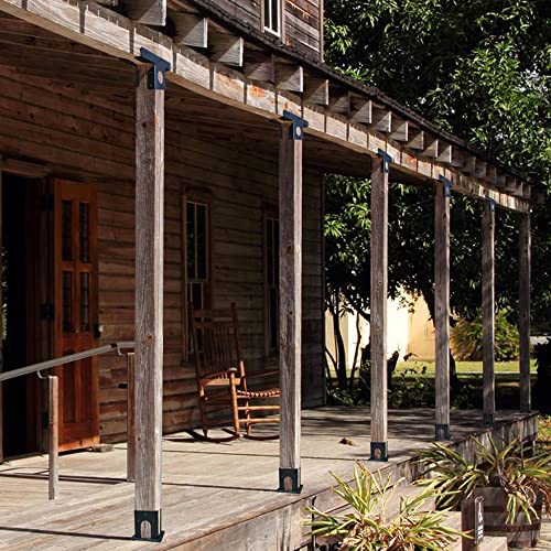 Chooglkj 2Pcs Heavy Duty Pergola Corner Brackets Extension 3-Way T Brackets for 4x4 (Actual:3.5 Inch) Post Bracket Pergola Gazebo Kit (2)