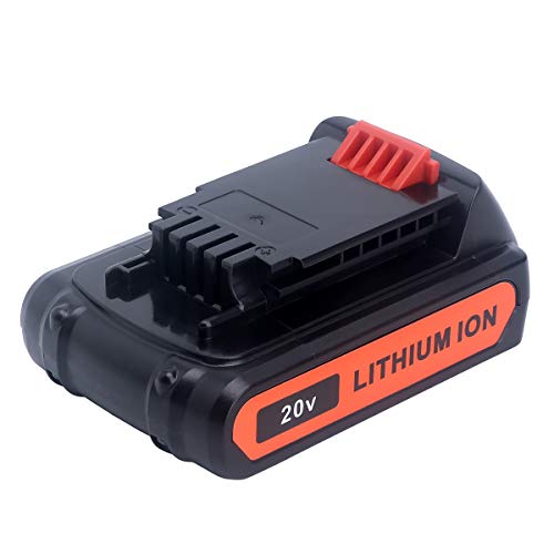 Biswaye 2-Pack 4.0Ah 20V Lithium Battery LBXR20 Compatible with Black and Decker 20V MAX Battery LBXR2520 LBXR2020 LB2X3020 LBX20 LB2X4020 LBX4020 and LST522 LHT2220 LST300 20V Max Tools