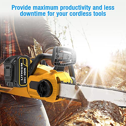 Powerextra 9.0Ah Replacement Battery Compatible with Dewalt 20V/60V Cordless Power Tools DCB180 DCB200 DCB204-2 DCB205-2 DCB206 DCD/DCF/DCG Series 2 Pack