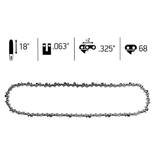 Hayskill MS250 Chainsaw Saw Chain 18 Inch for Sthil 26RS 68 MS210 MS230 MS250 MS251 025 Husqvarna .063 .325 68DL 2 Pack