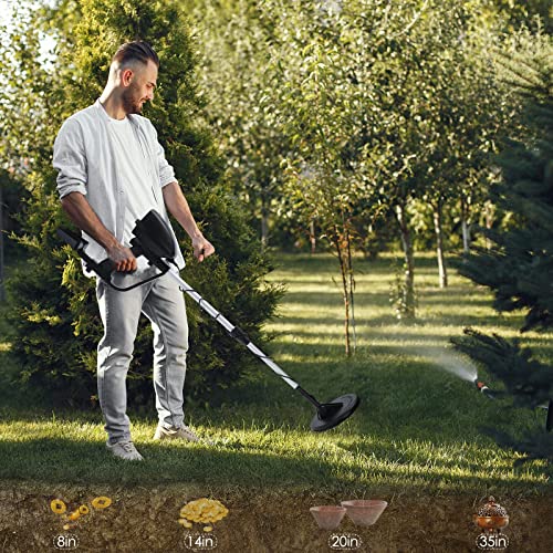 Finderomend Metal Detector MD-4030 Pro Waterproof Metal Detector Underground Search Coil,high Accuracy Adjustable Height (with Headphone and Shovel) (Updated 3)