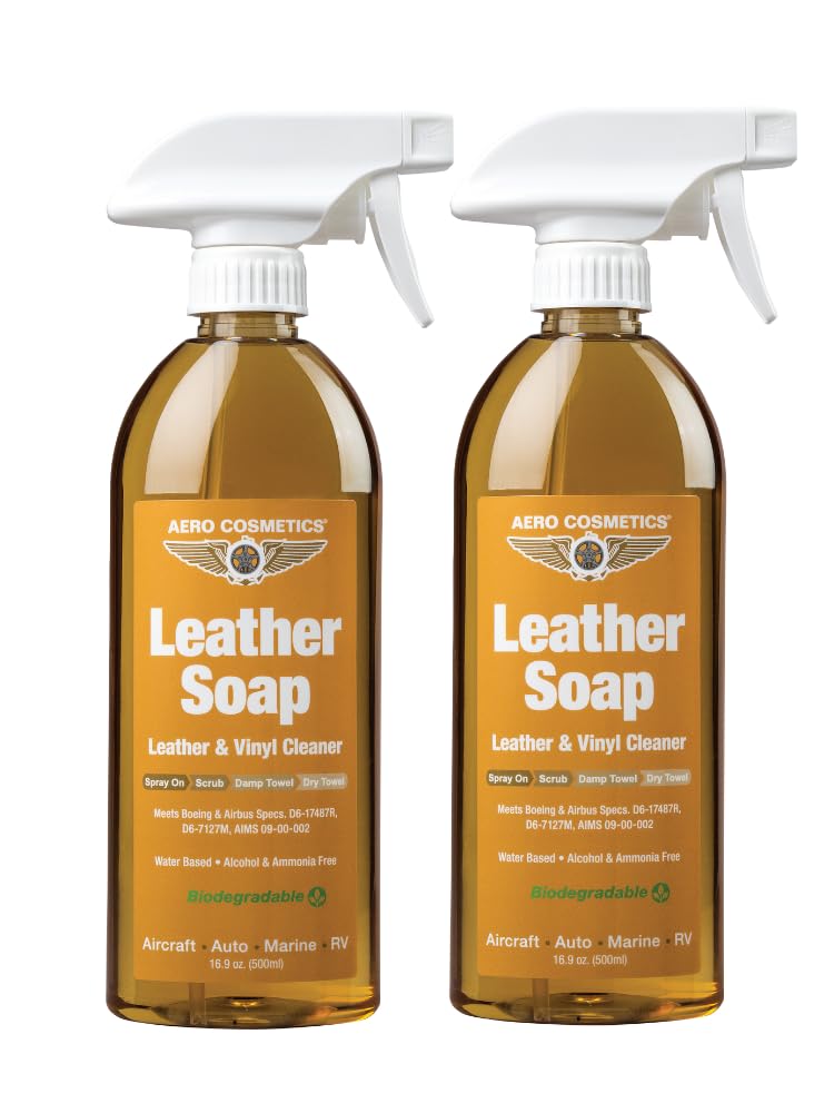 Leather Cleaner Leather Soap Aircraft Quality for Your Car RV and Furniture 16oz Better Than Automotive Products Meets Boeing Aircraft Specifications